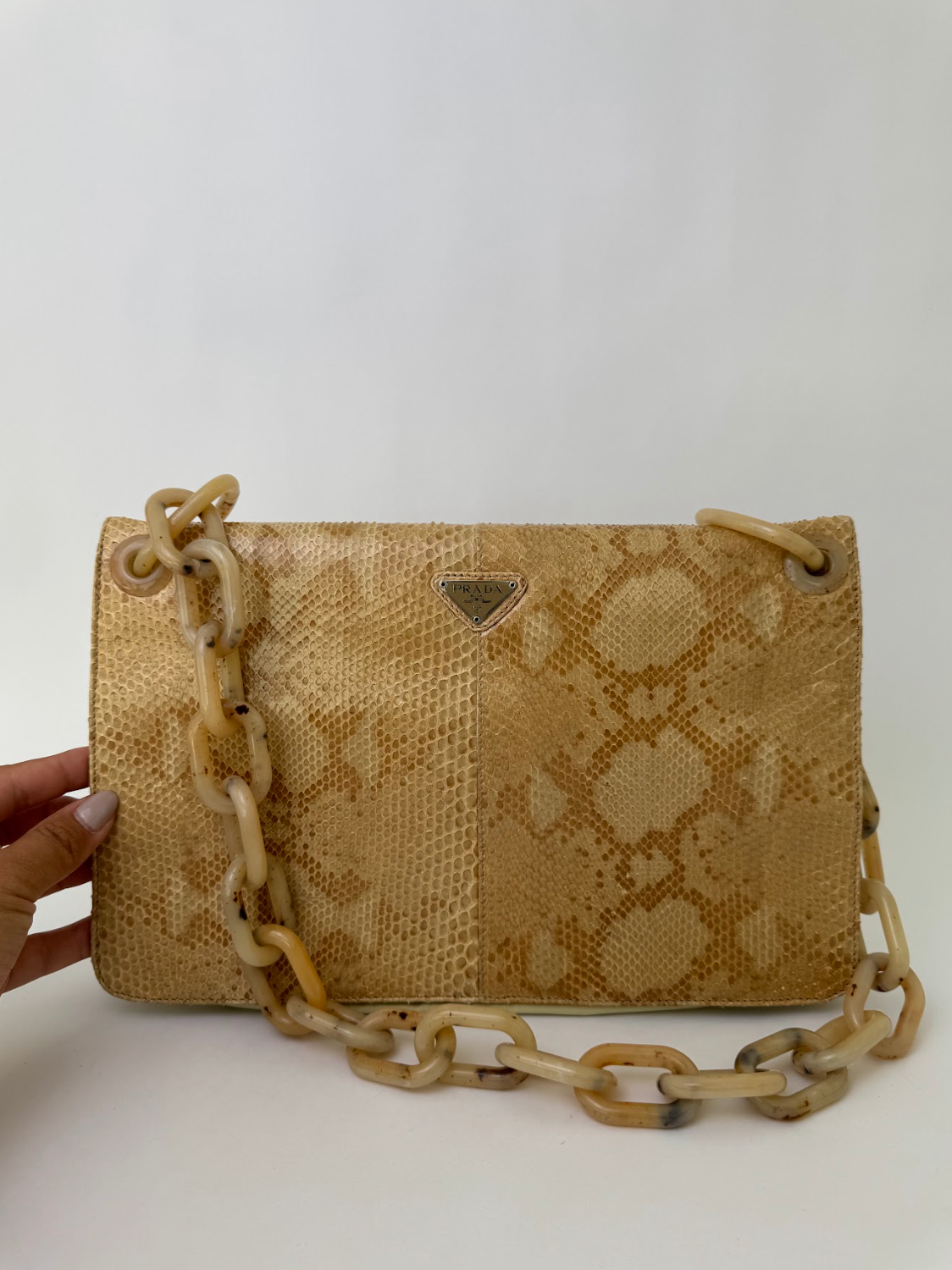 Prada Python Chain Shoulder Bag